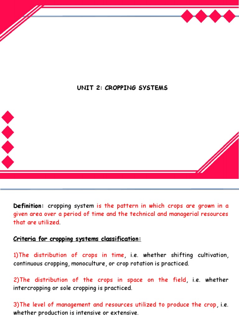 Chapter 3 - Cropping Systems | PDF | Crop Rotation | Tillage
