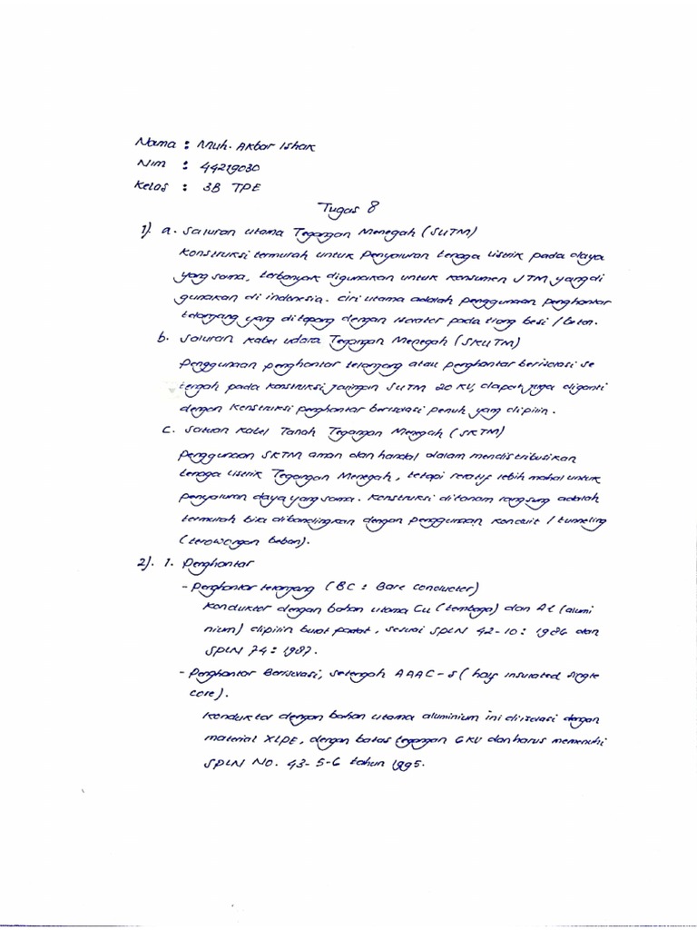 Tugas 8 - Sistem Proteksi Dan Distribusi | PDF