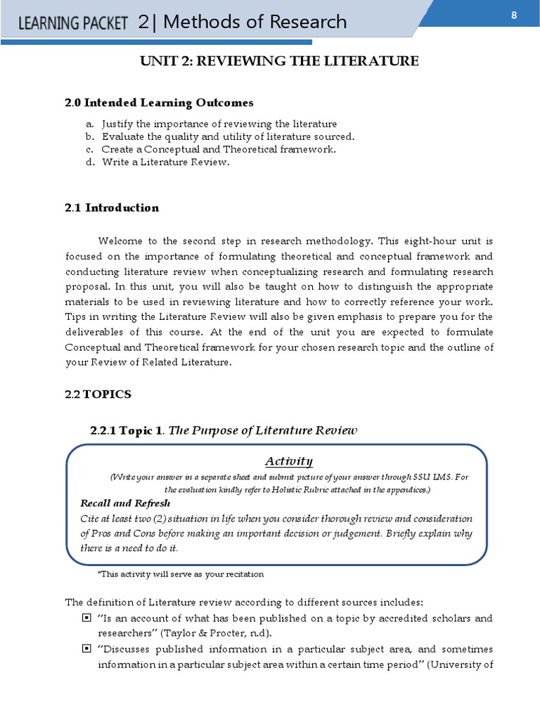 LP2_Unit-2_GE10-Methods of Research | PDF | Citation | Theory