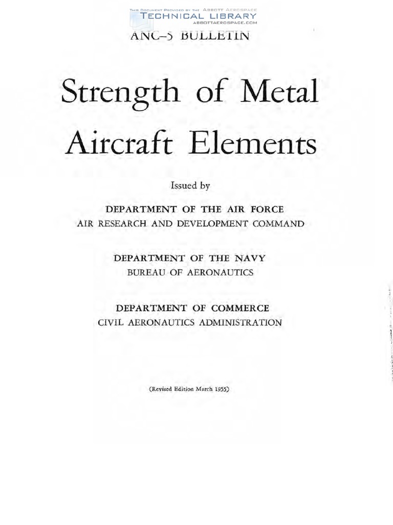 ANC-5 Strength of Metal Aircraft Elements | PDF | Strength Of Materials ...