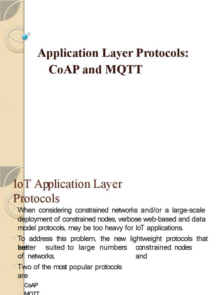 Coap &MQTT | Download Free PDF | Osi Model | Internet Protocols