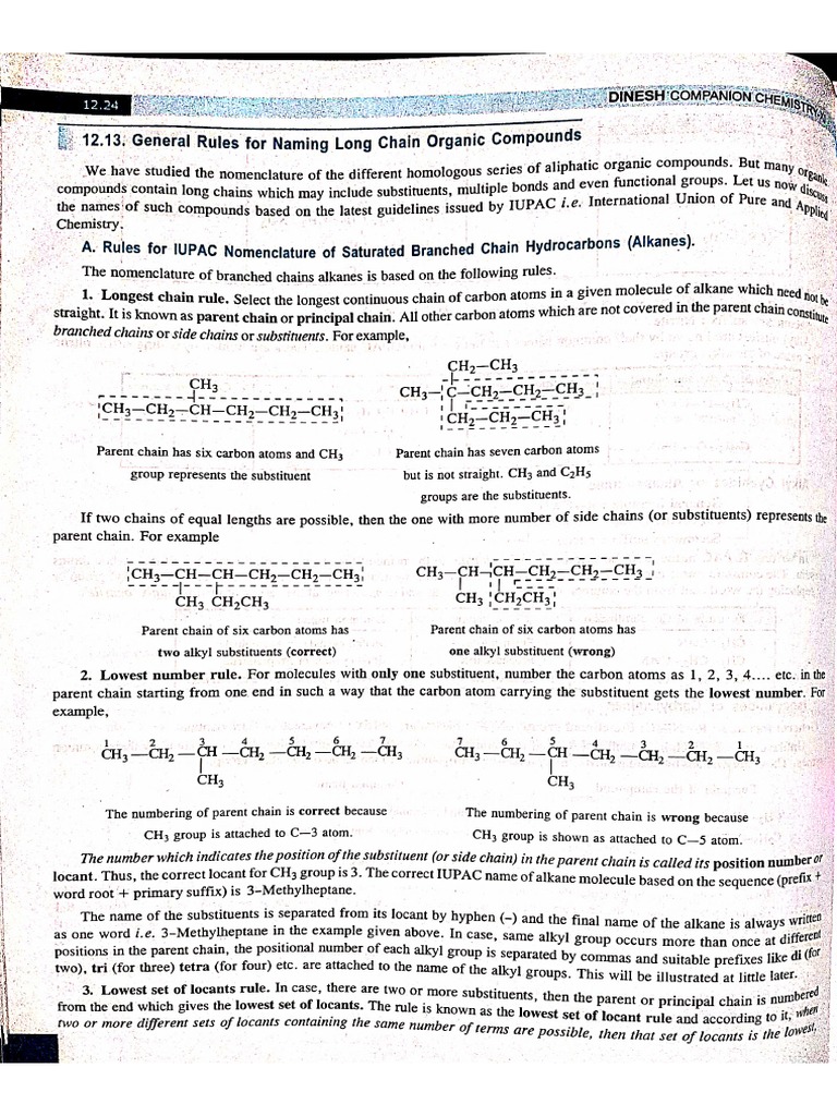 IUPAC Rules (JEE) | PDF