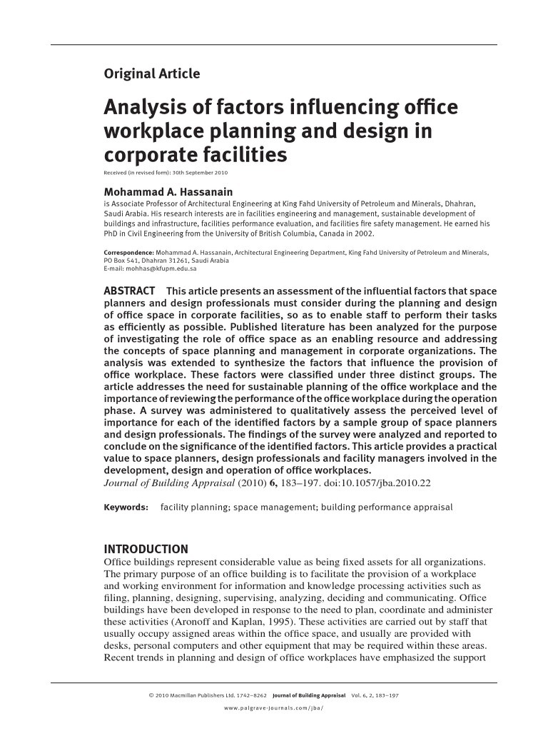 Analysis of Factors Infl Uencing Office | Download Free PDF | Human ... Analysis of Factors Infl Uencing Office | Download Free PDF | Human ...