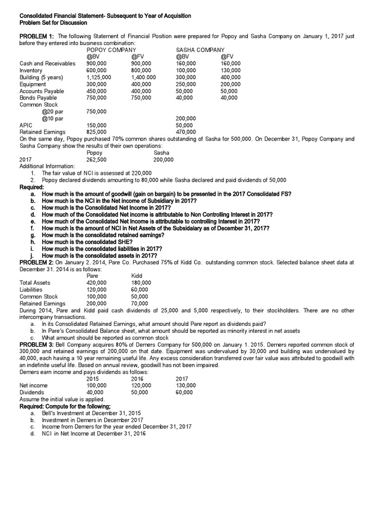 Conso_FS_subsequent | PDF | Retained Earnings | Goodwill (Accounting)