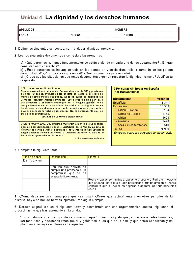 Dignidad y Derechos Humanos | PDF
