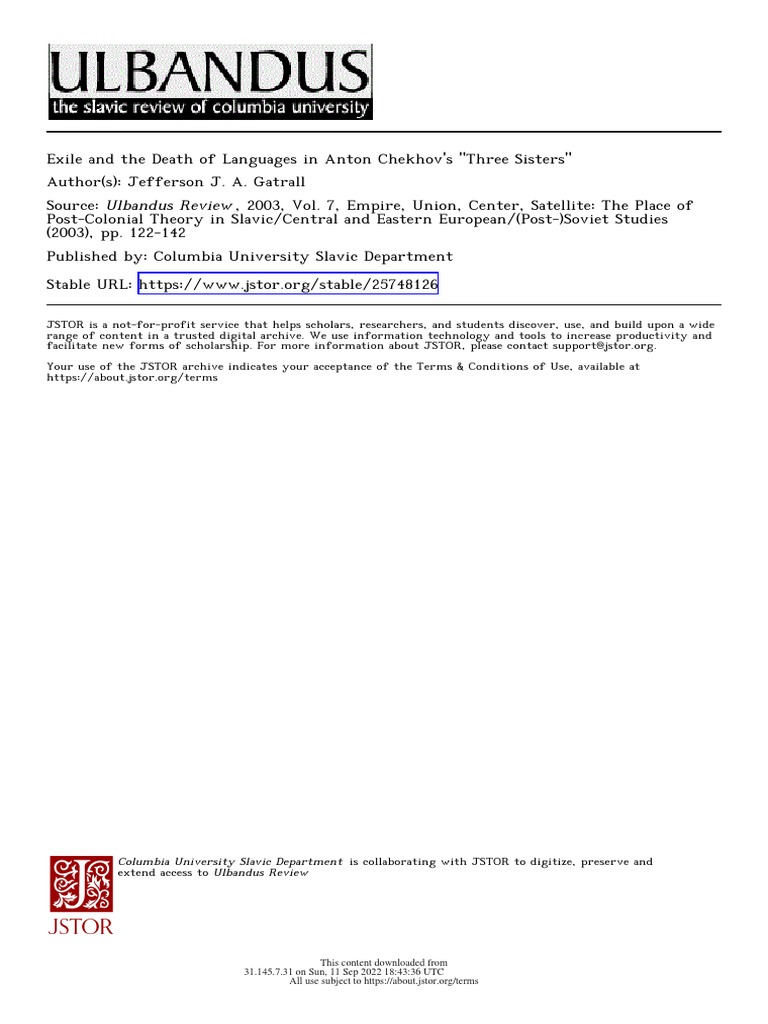 Exile and The Death of Languages | PDF