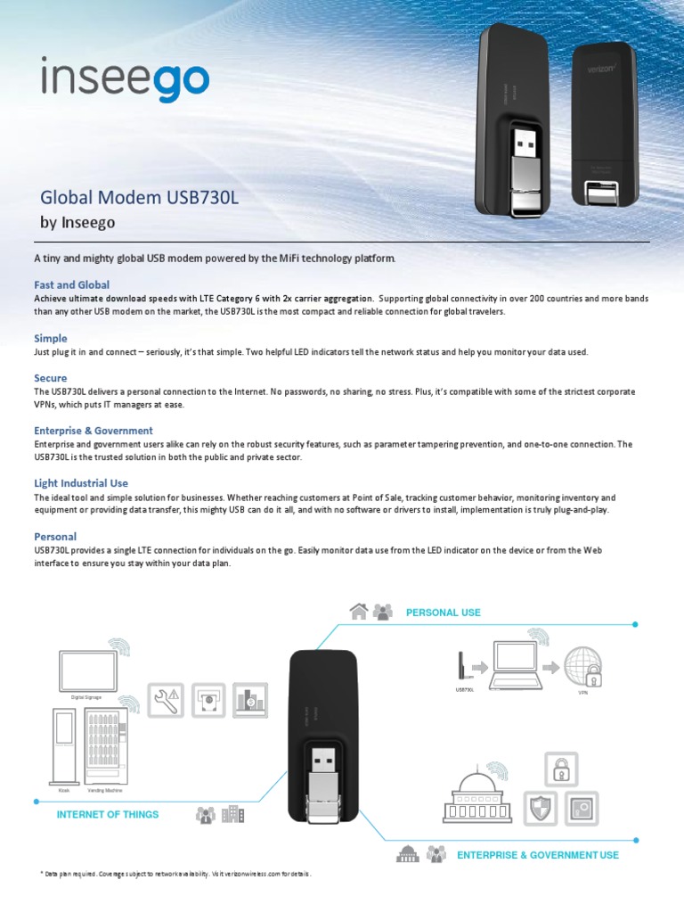 DATASHEET_U730L | PDF | Modem | Computer Network