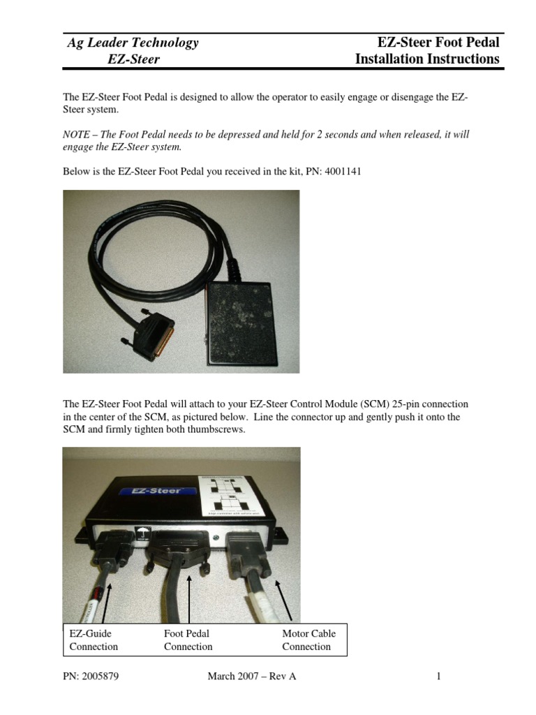 EZ-Steer Foot Pedal Installation Guide | PDF | Manufactured Goods ...