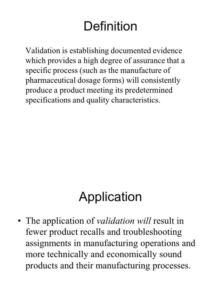 Validation | PDF | Verification And Validation | Detection Limit