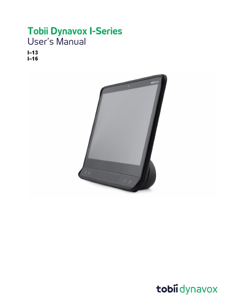 Tobii Dynavox I Series I 13 - I 16 Users Manual - v1 0 2 - en US | PDF | Power Supply | Headphones