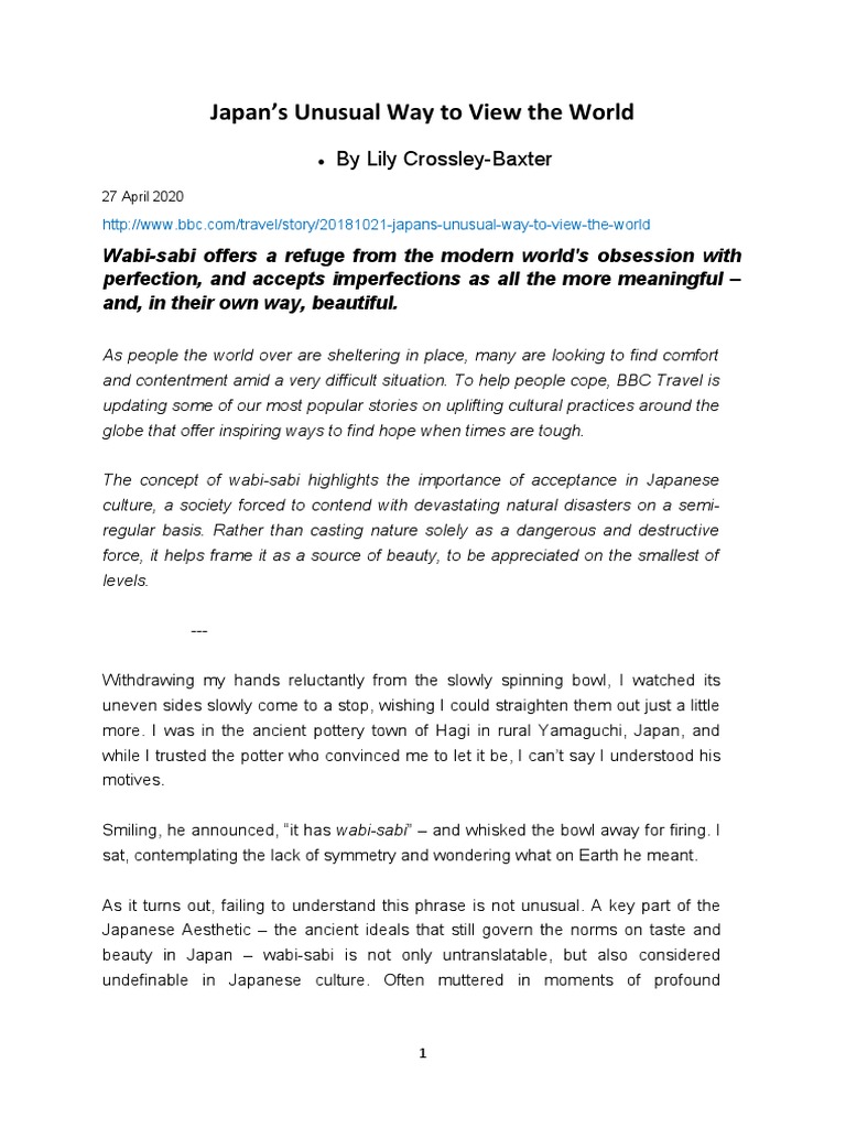 BBC - Japan - Unusual Way To View The World | PDF