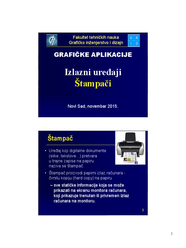 07c Izlazni Uredjaji - STAMPACI-2015 COLOR | PDF