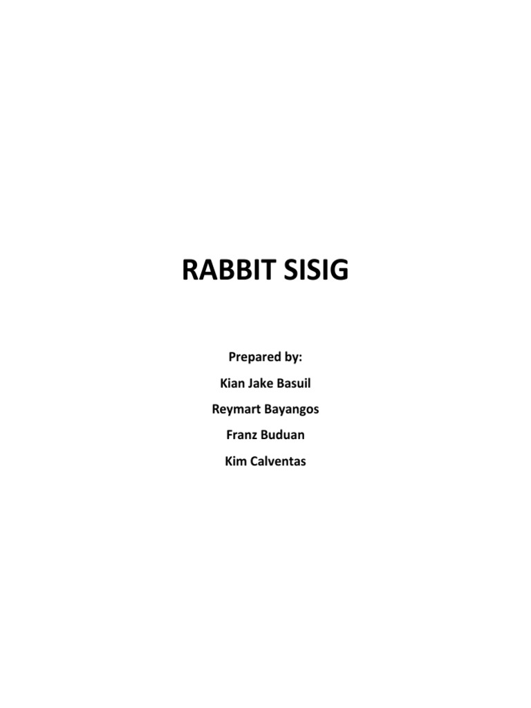 Rabbit Sisig | PDF | Meat | Fat