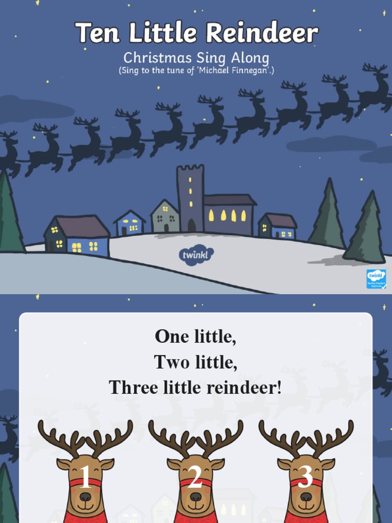 Ten Little Reindeer Sing Along Song PowerPoint PowerPoint | PDF