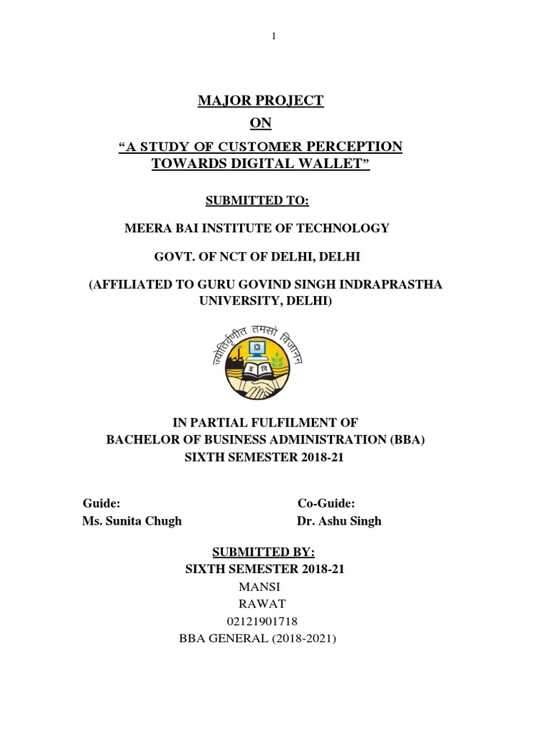 Mansi Rawat Major Project | PDF | Service Industries | Financial Technology