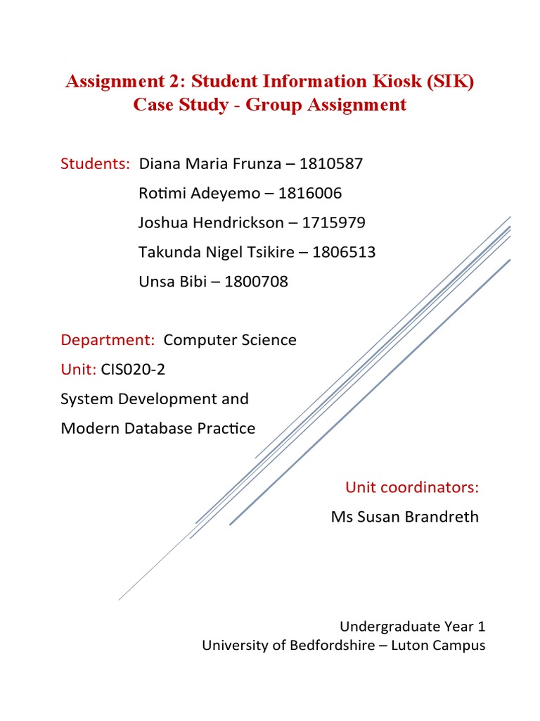 Assignment2 GroupReport | PDF | Databases | Use Case