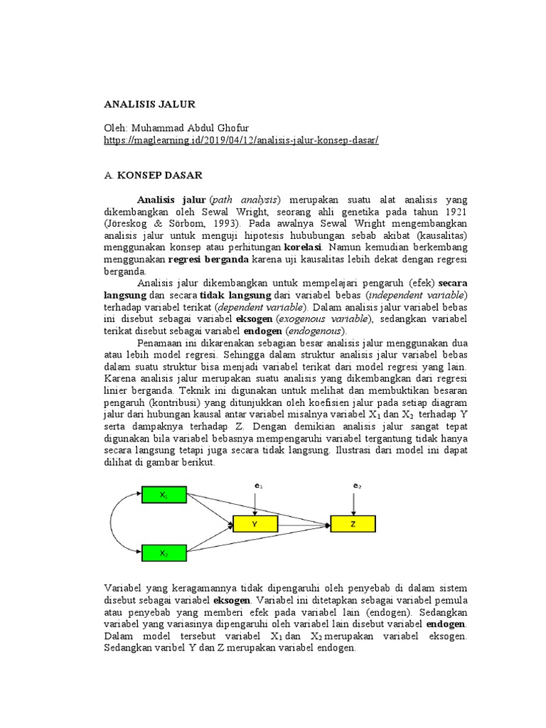 Variabel Eksogen dan Endogen dalam Analisis Jalur | PDF