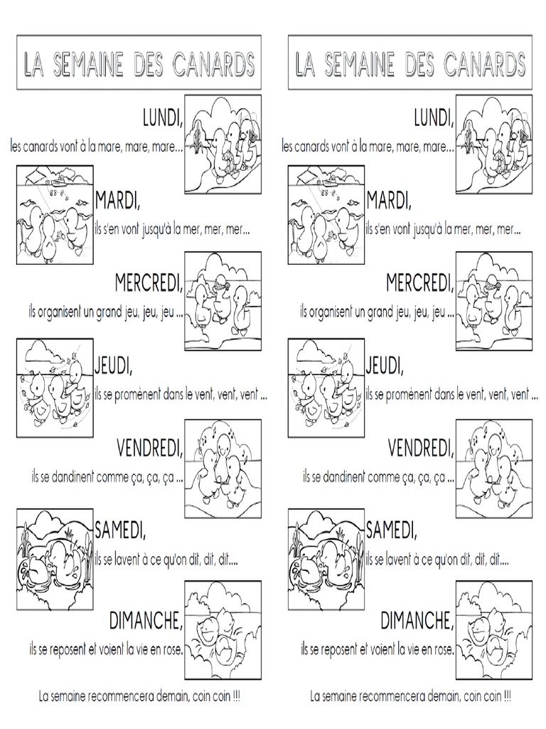 La Semaine Des Canards Cahier | PDF