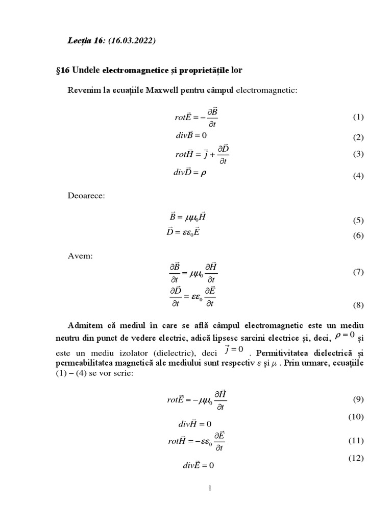 PU17 Unde Electromagnetice | PDF