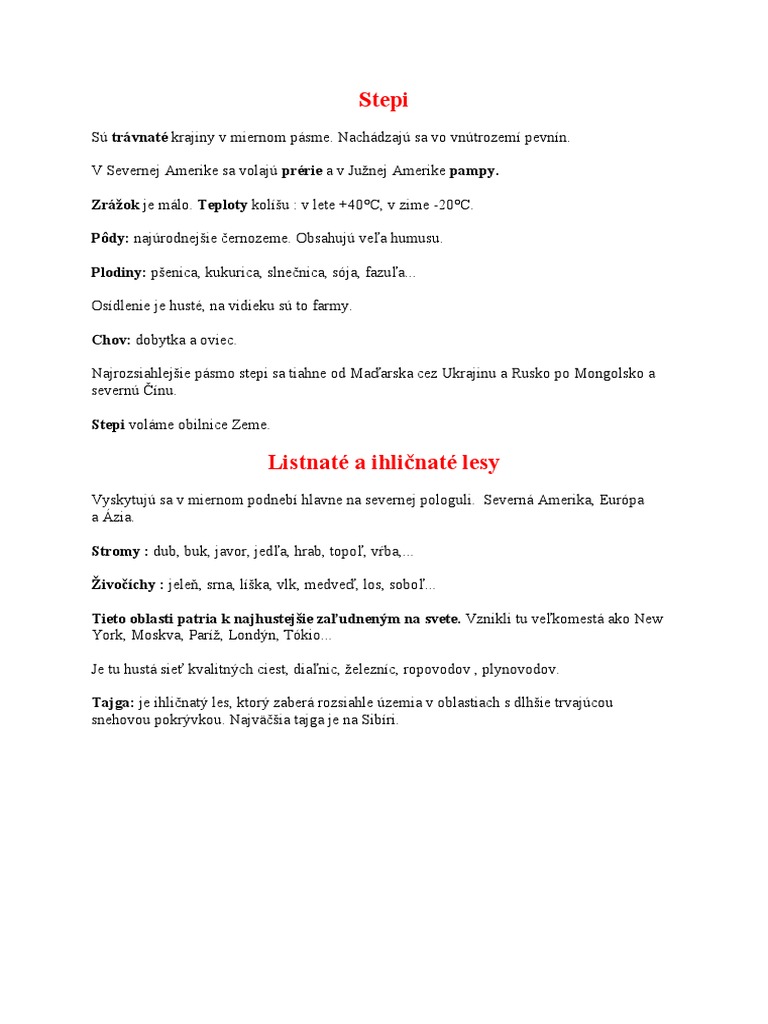 Stepi A Lesy | PDF