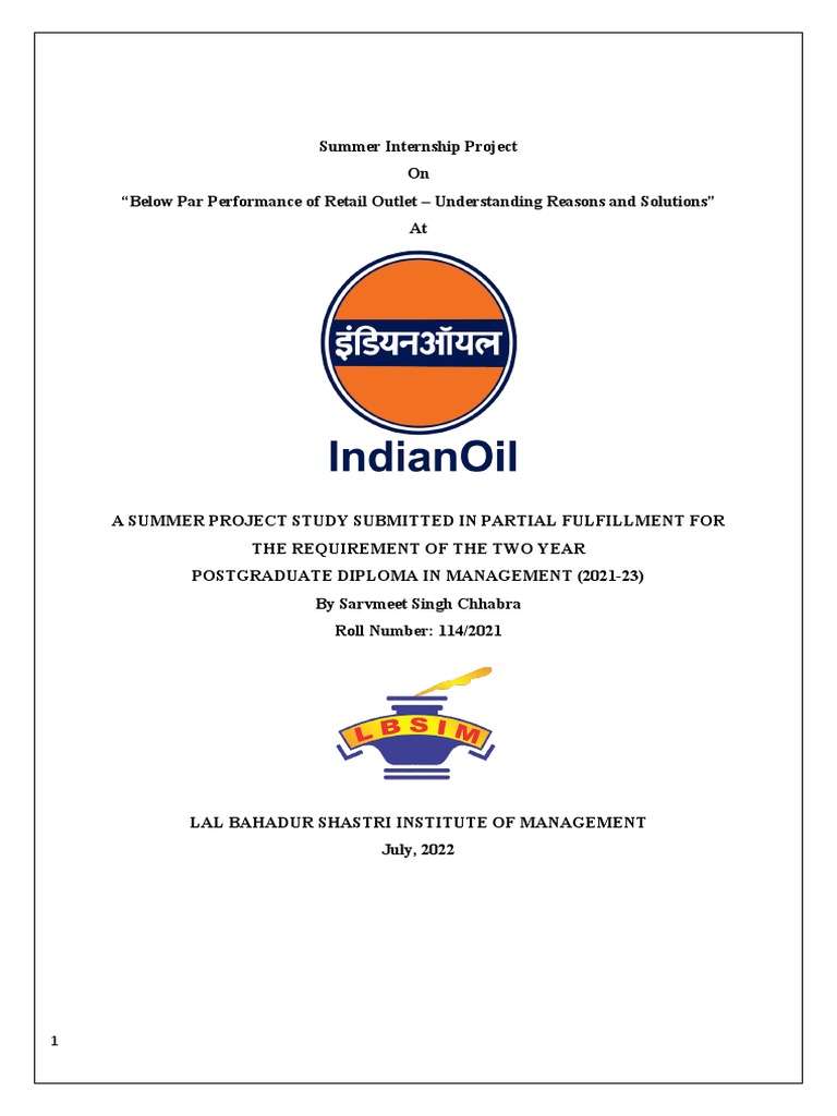 IOCL Final Report | Download Free PDF | Oil Refinery | Petroleum