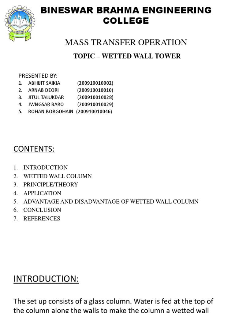 Watted Wall Tower | PDF | Liquids | Gases