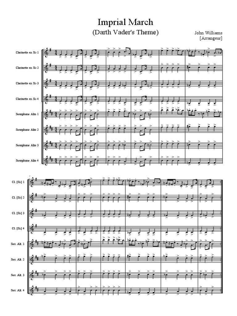 Imperial March Sheet Music Arrangements | PDF