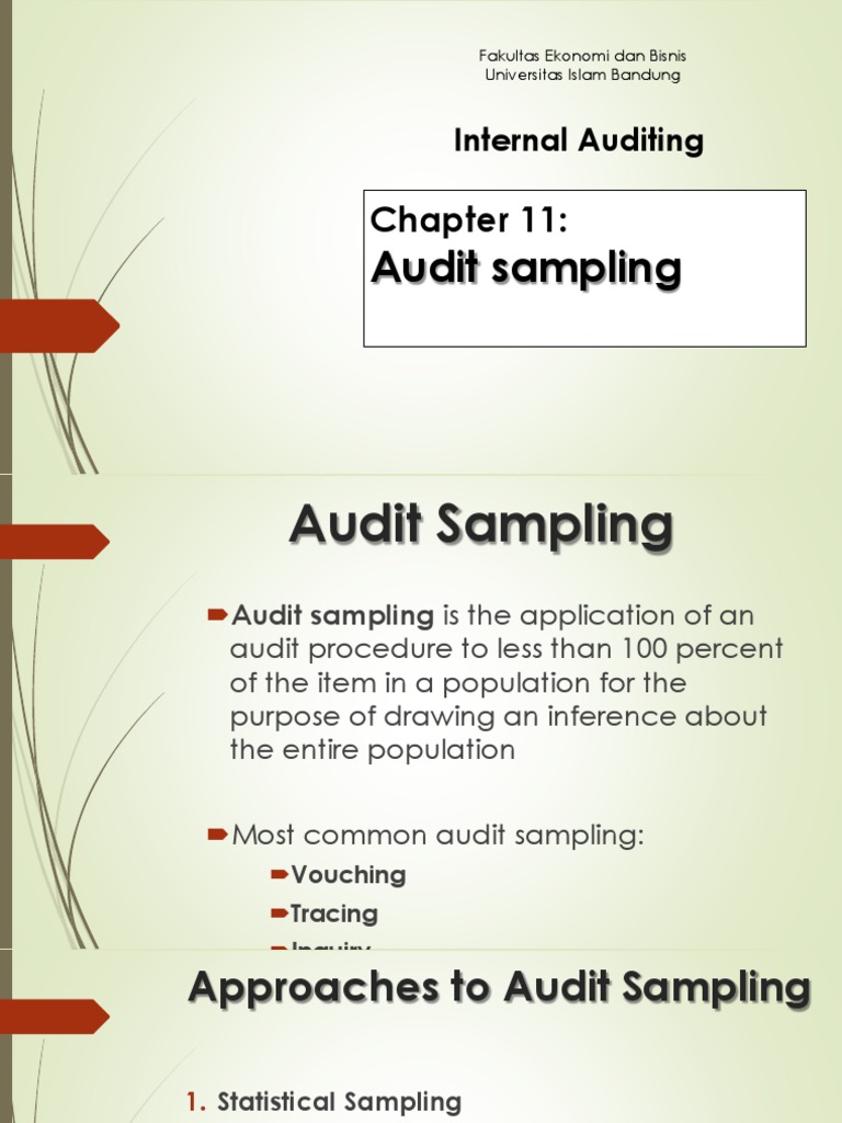 Pertemuan 12-Audit Sampling | PDF | Sampling (Statistics) | Risk