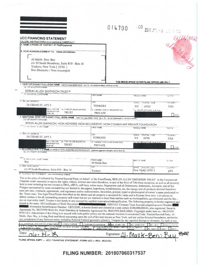 Img - 12/18/2022 - New York State Department of State - U.C.C ...