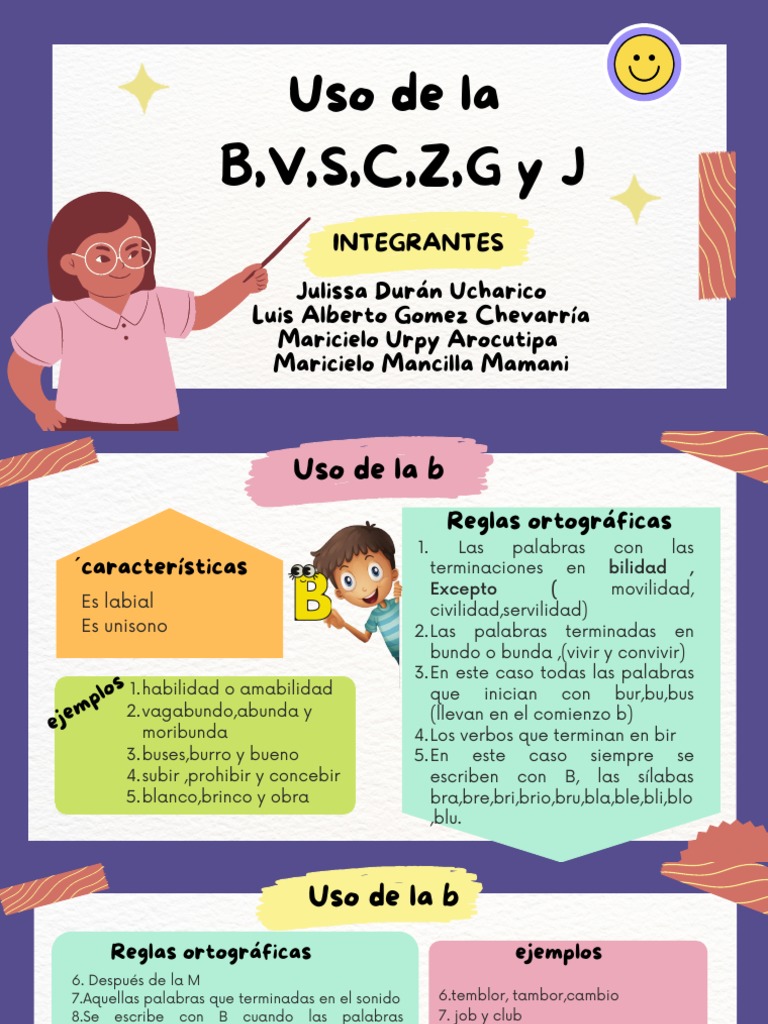 El Uso de La B, V, S, C, Z G, J | PDF | Verbo | Gramática