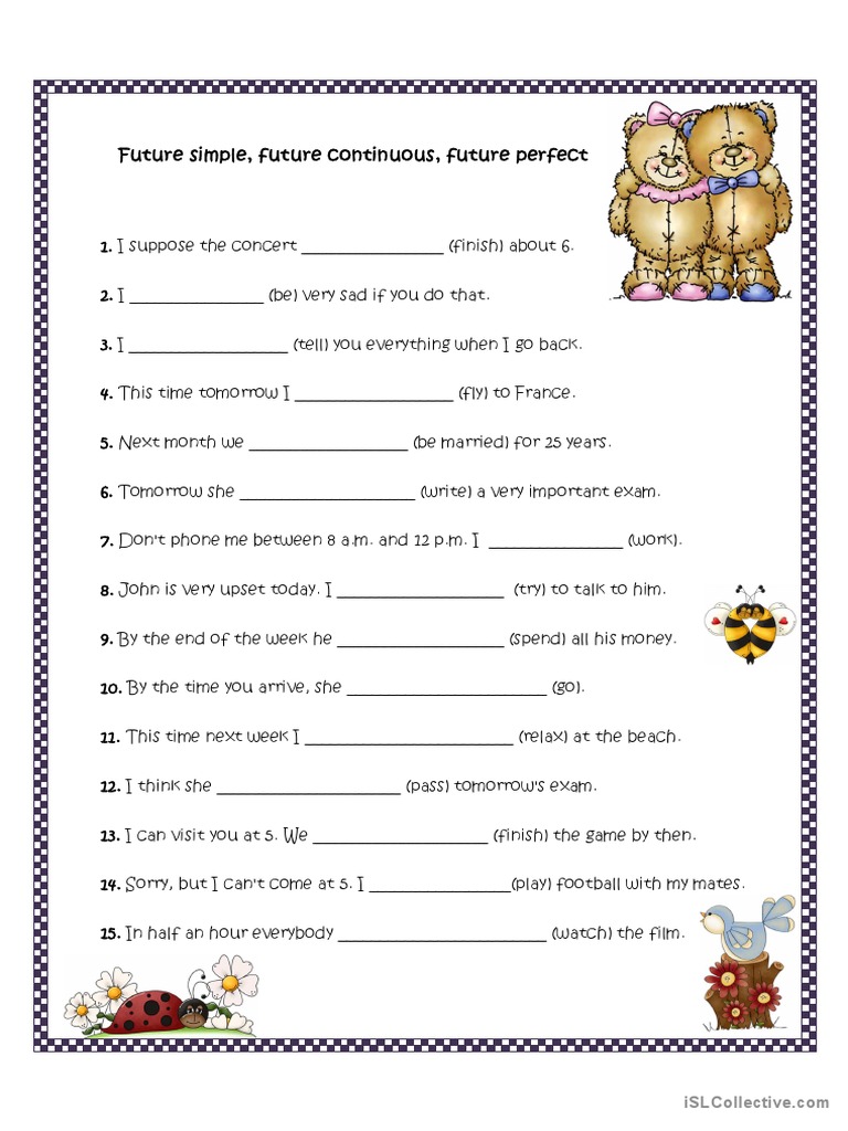 Future Simple, Future Continuous and Future Perfect | PDF