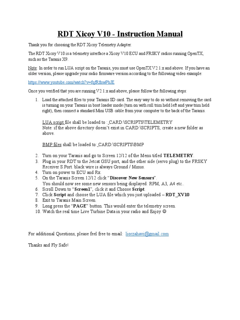 RDT Xicoy Manual | PDF | Technology & Engineering