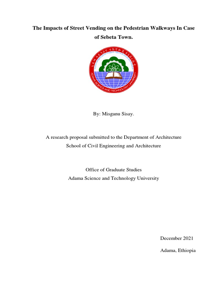 Misganu Sisay - Final Proposal Ended | PDF | Transport | Thesis