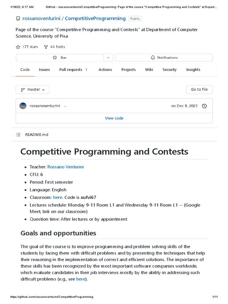 Competitive Programming and Contests | PDF | Computer Programming ...
