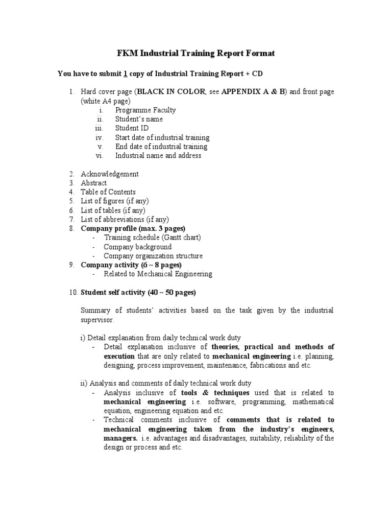 FKM Industrial Training Report Format July 2015 | PDF | Fatigue ...