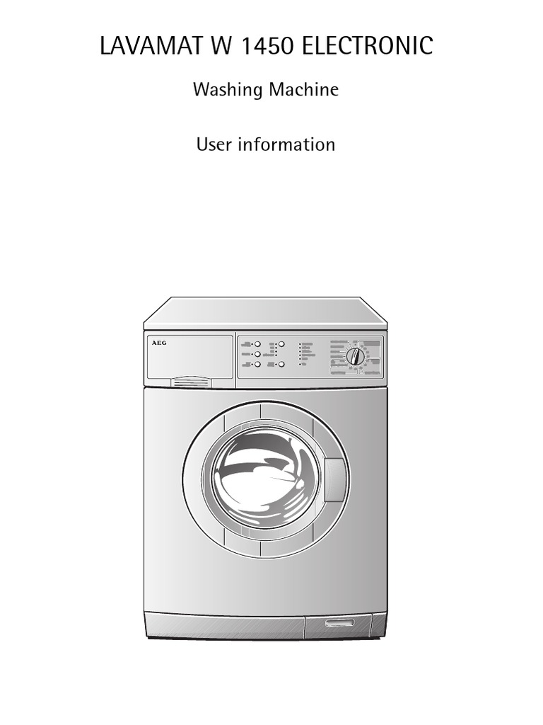 AEG LAVW1441 ΕΓΧΕΙΡΙΔΙΟ | PDF | Washing Machine | Electrical Connector