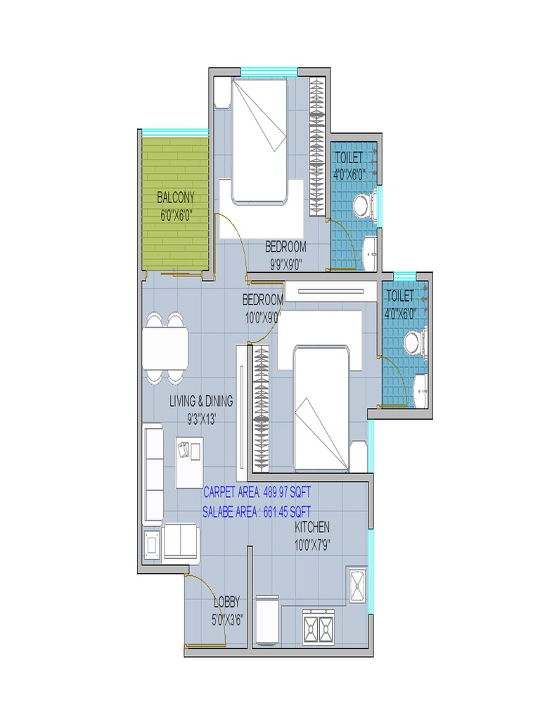 New 2 BHK Layout | PDF
