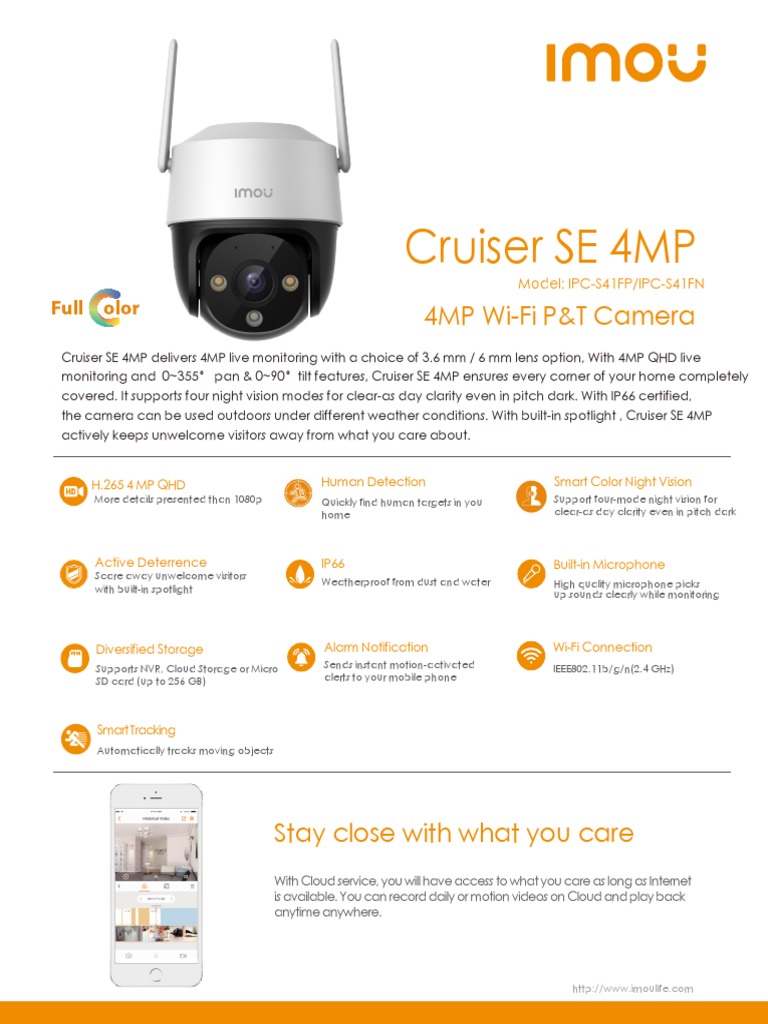 Cruiser SE 4MP: 4MP Wi-Fi P&T Camera | PDF | Wi Fi | Camera