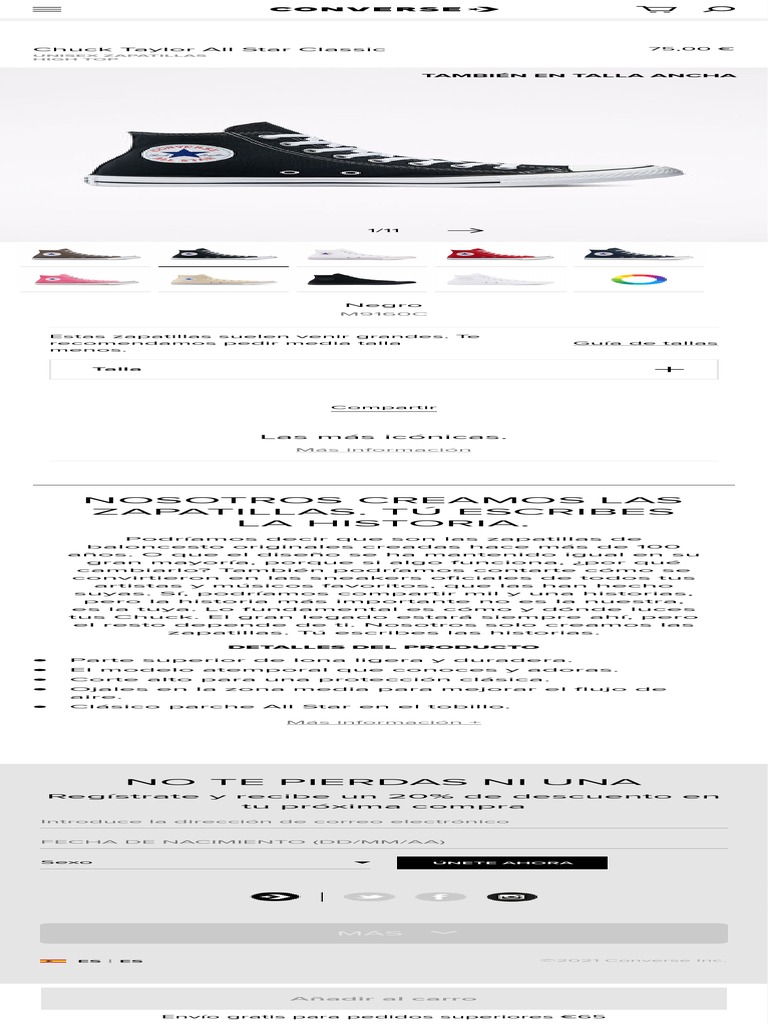 Chuck Taylor All Star Classic - Converse ES PT | PDF