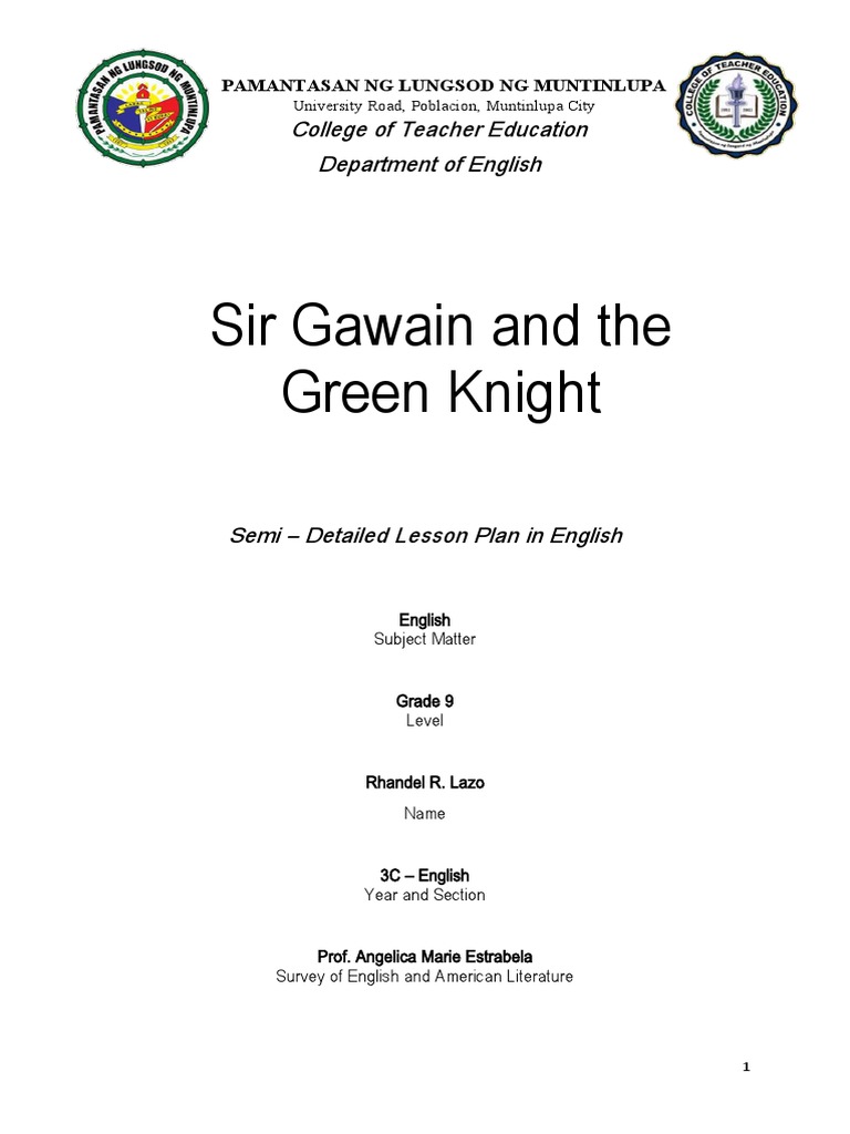 Lazo Lesson Plan Final | PDF | Lesson Plan | Cognition