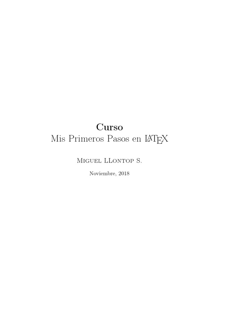 Manual Latex 2018 Unprg | PDF | Te X | Informática