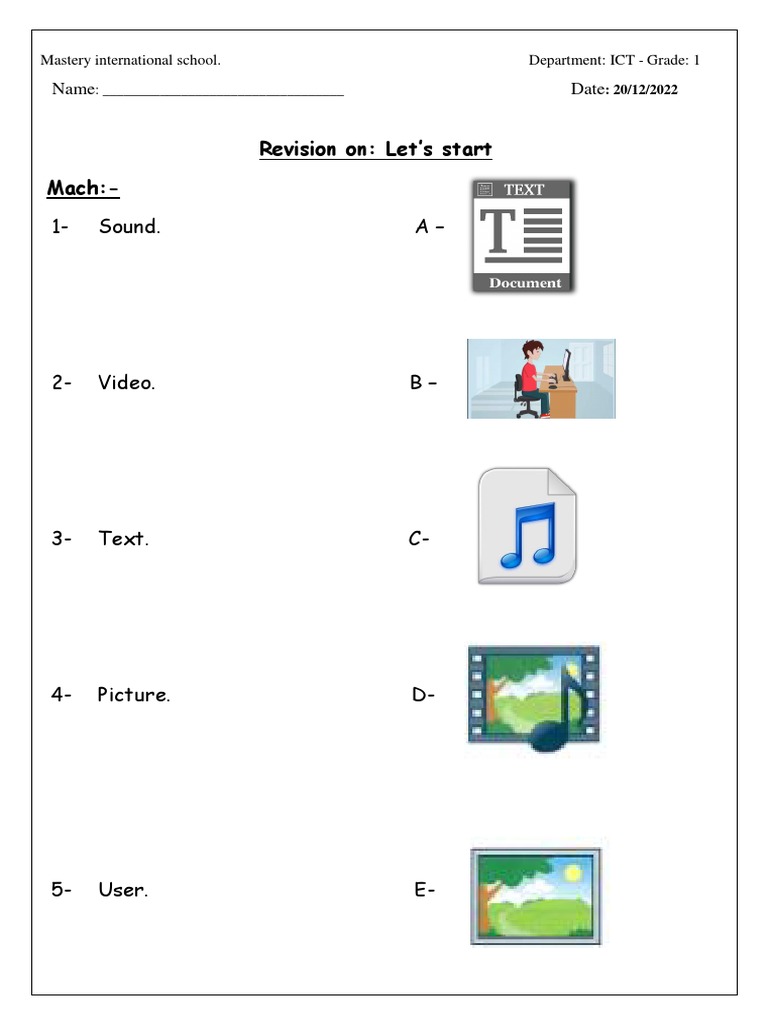 Revision On Let's Start | PDF