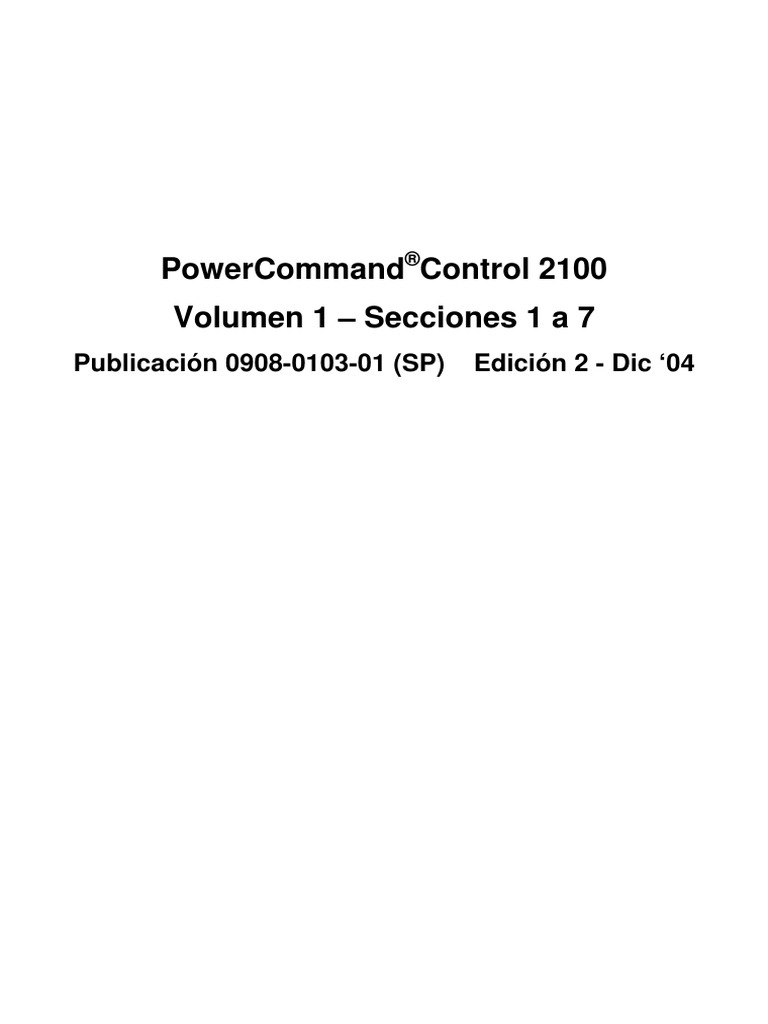 PCC 2100 Vol 1 | PDF | Generador eléctrico | Energia electrica
