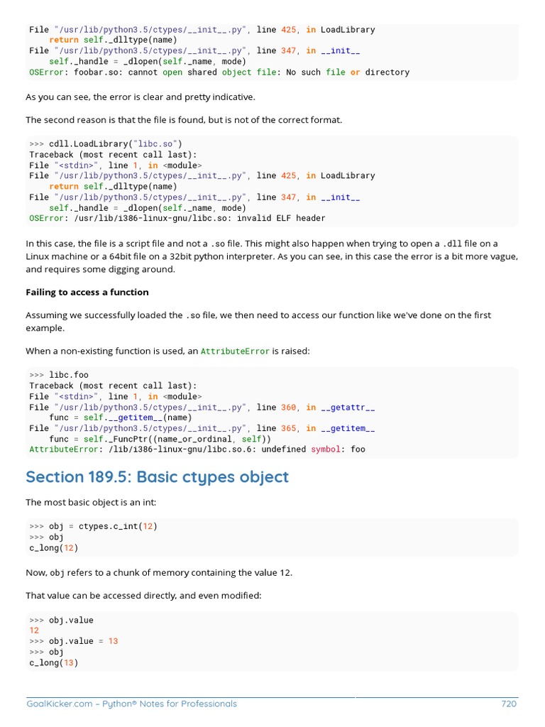 Resolving Common Ctypes Errors When Loading Shared Object Files In Python Pdf 