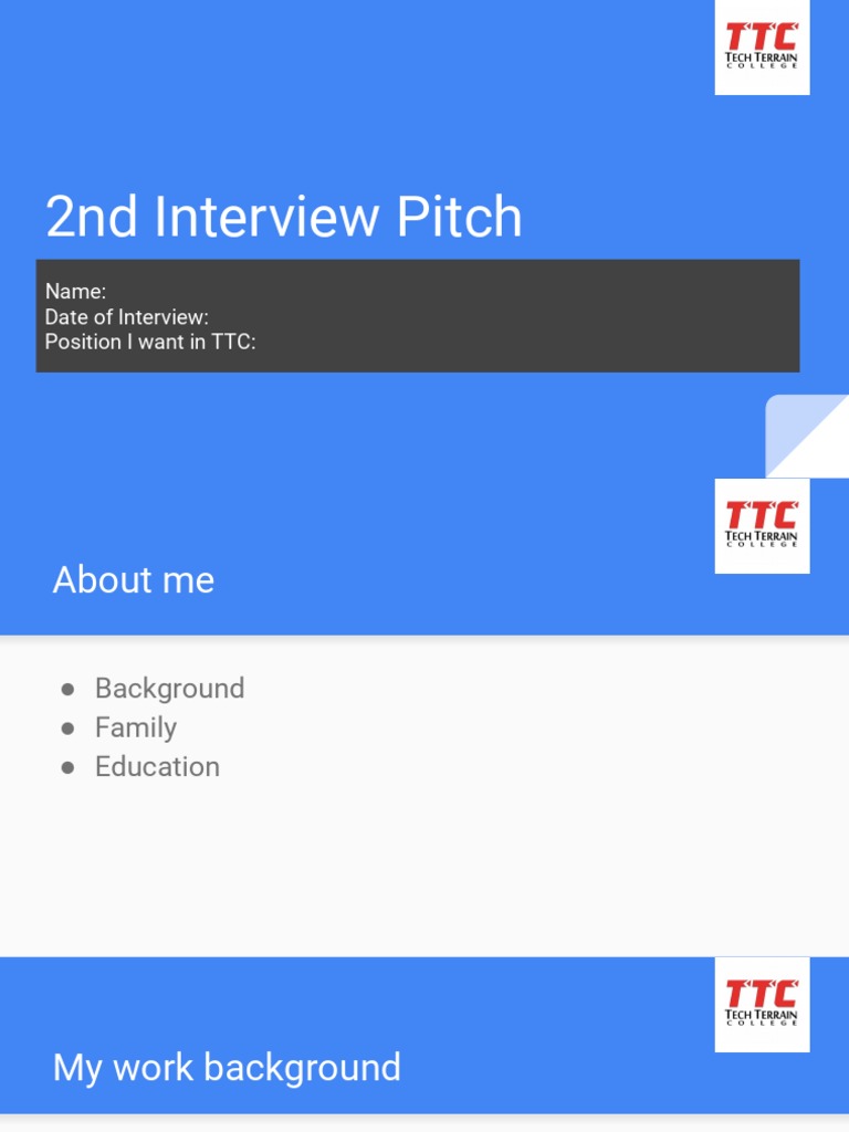 2020 - 2nd Interview Pitch Deck | PDF