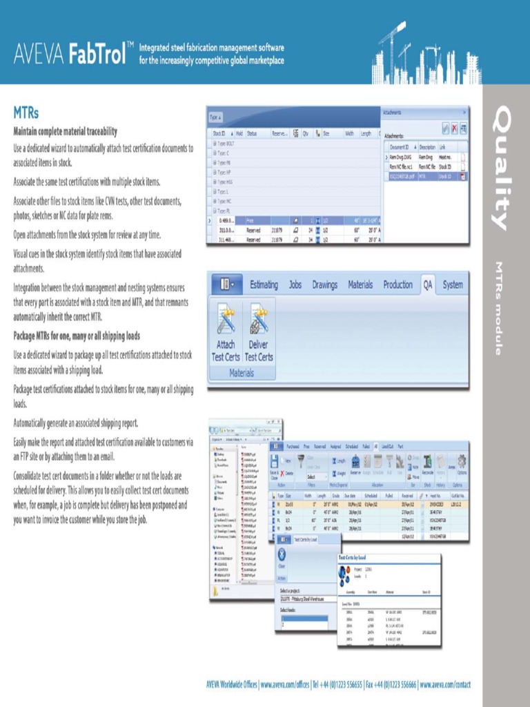 AVEVA FabTrol Quality | PDF
