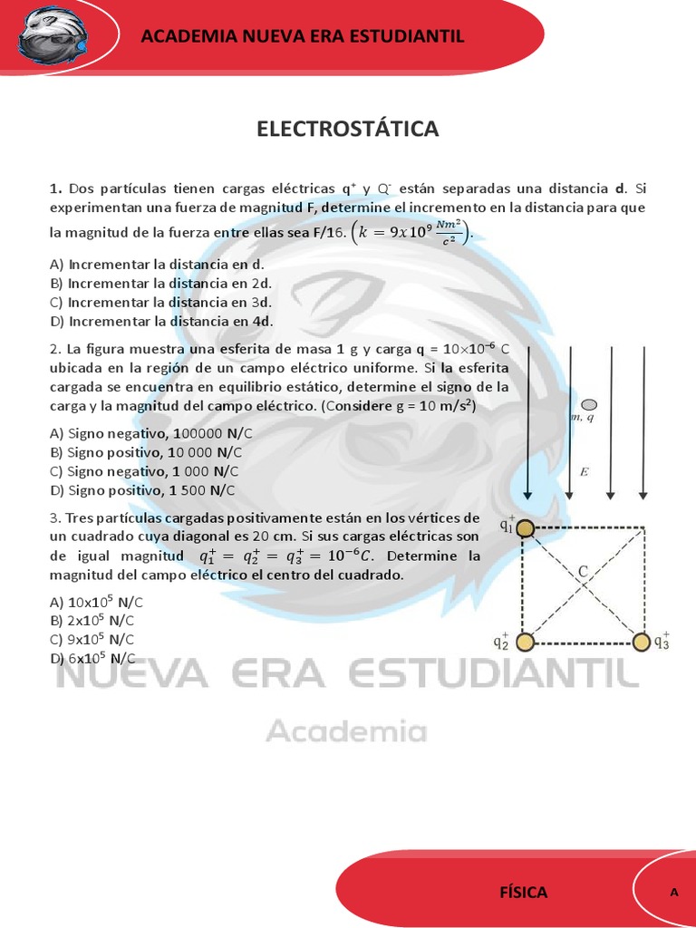 Física Electrostática | PDF | Electricidad | Electrón
