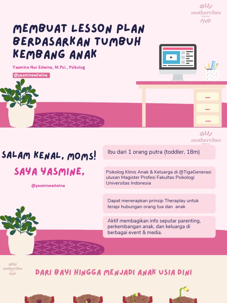Lesson Plan untuk Tumbuh Kembang Anak | PDF