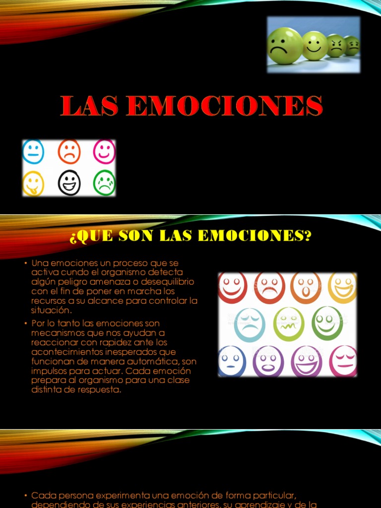 1 Las Emociones Pdf Las Emociones Temor