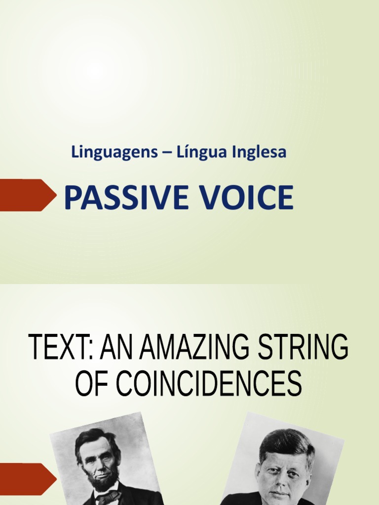 Aula 13 - Passive Voice | PDF | Linguistics | Grammar